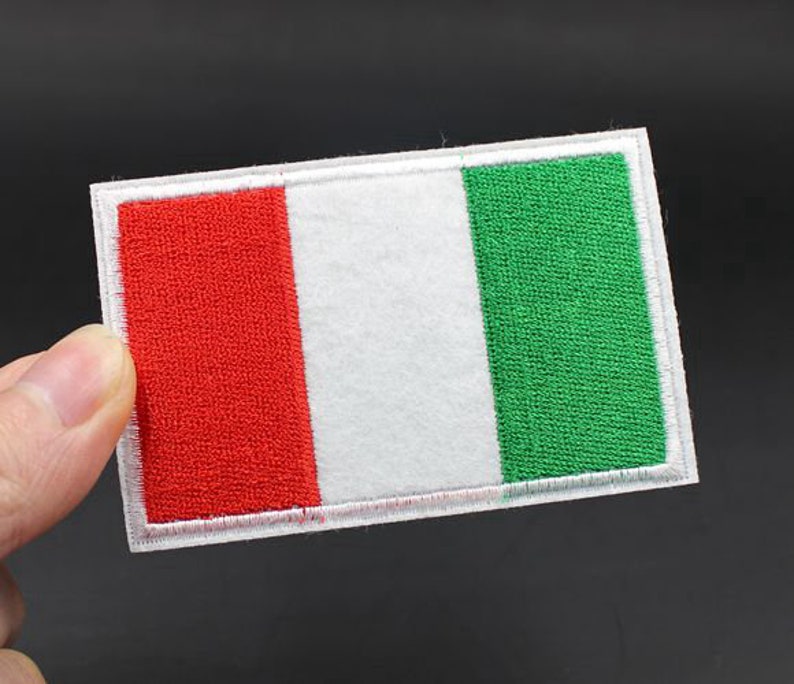 Italy Flag Iron on Patch Embroidered Patch 8.5x5.6cm PH479 - Etsy