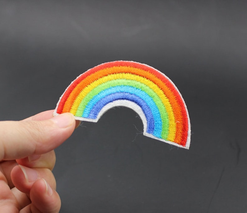 Rainbow Iron on Patch Embroidered Patch 7.2x3.5cm PH59 - Etsy UK