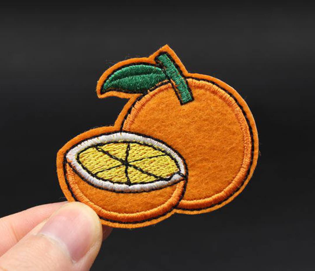 Orange Iron on Patch Embroidered Patch 5.5x4.6cm PH552 - Etsy