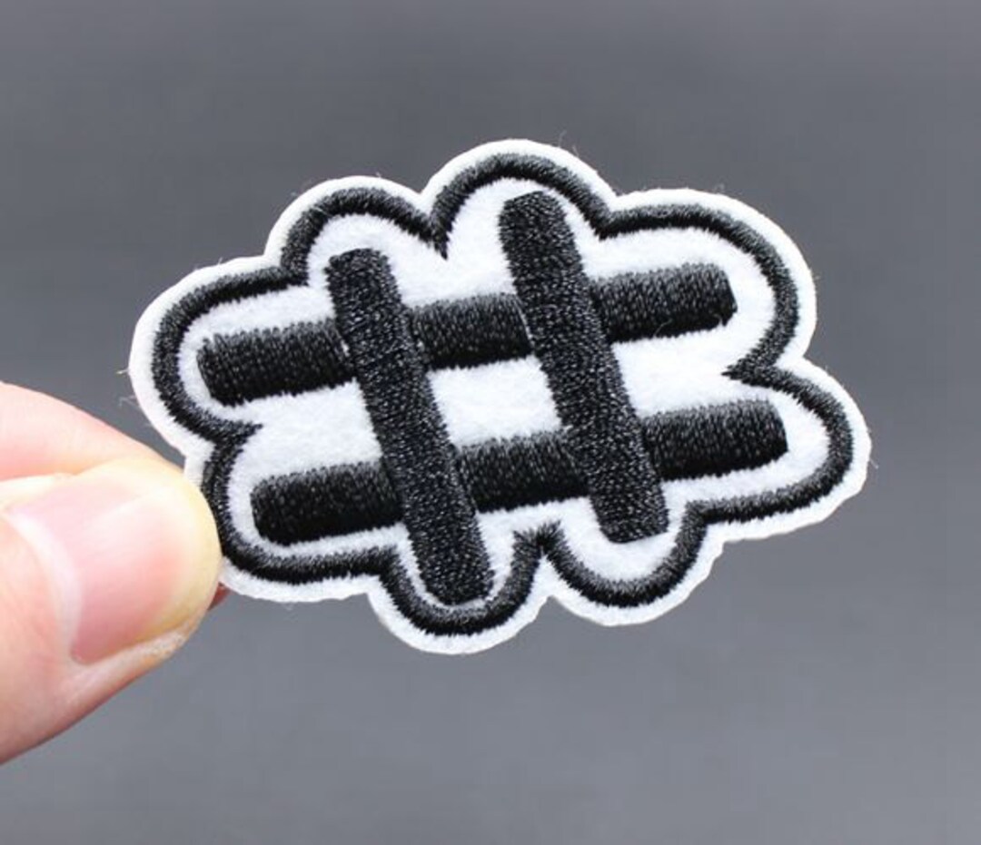 Hashtag Iron on Patch Embroidered Patch 5.7x4cm PH386 - Etsy
