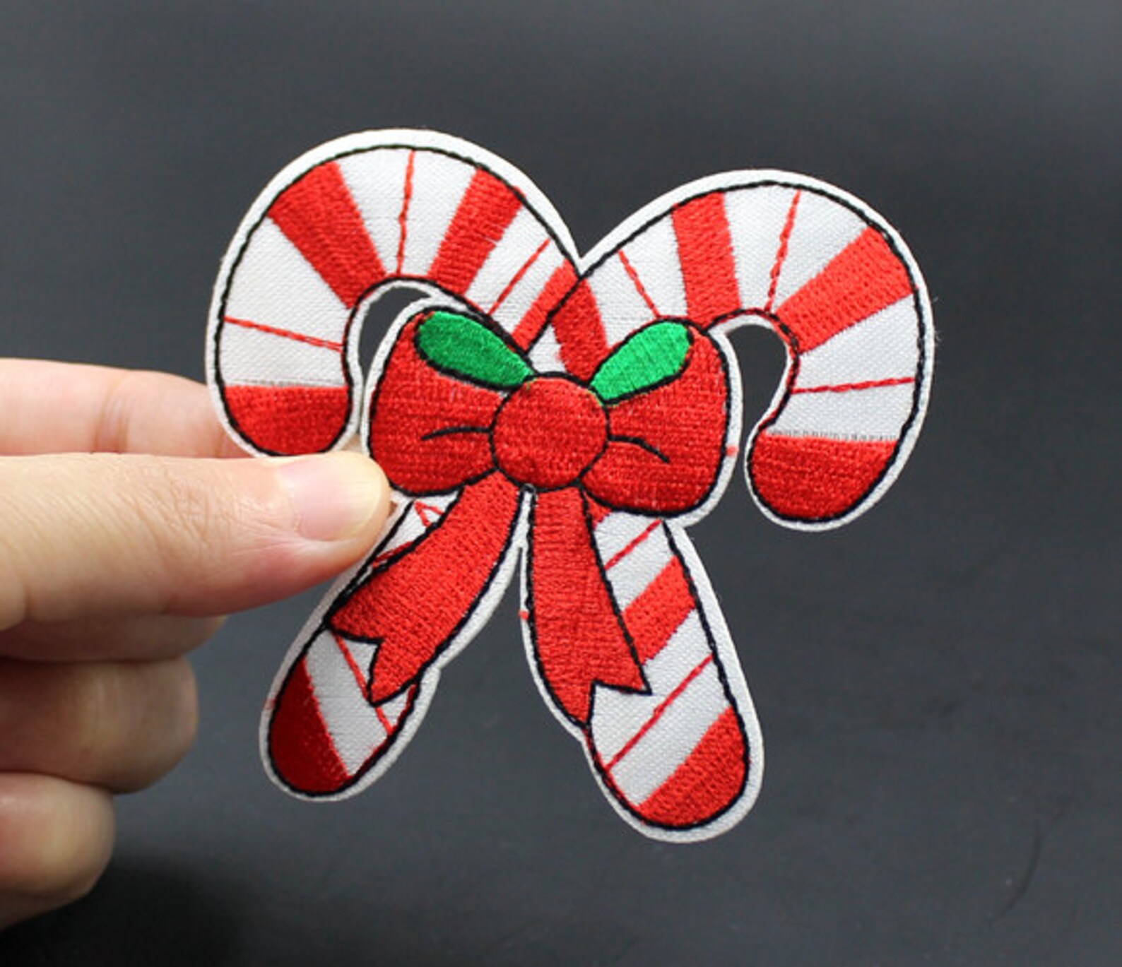Candy Cane Iron on Patch Embroidered Patch 8.2x7.7cm PH258 - Etsy