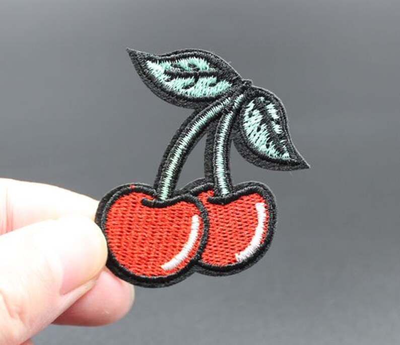 Cherry Iron on Patch Embroidered Patch 4.7x5.1cm PH329 - Etsy