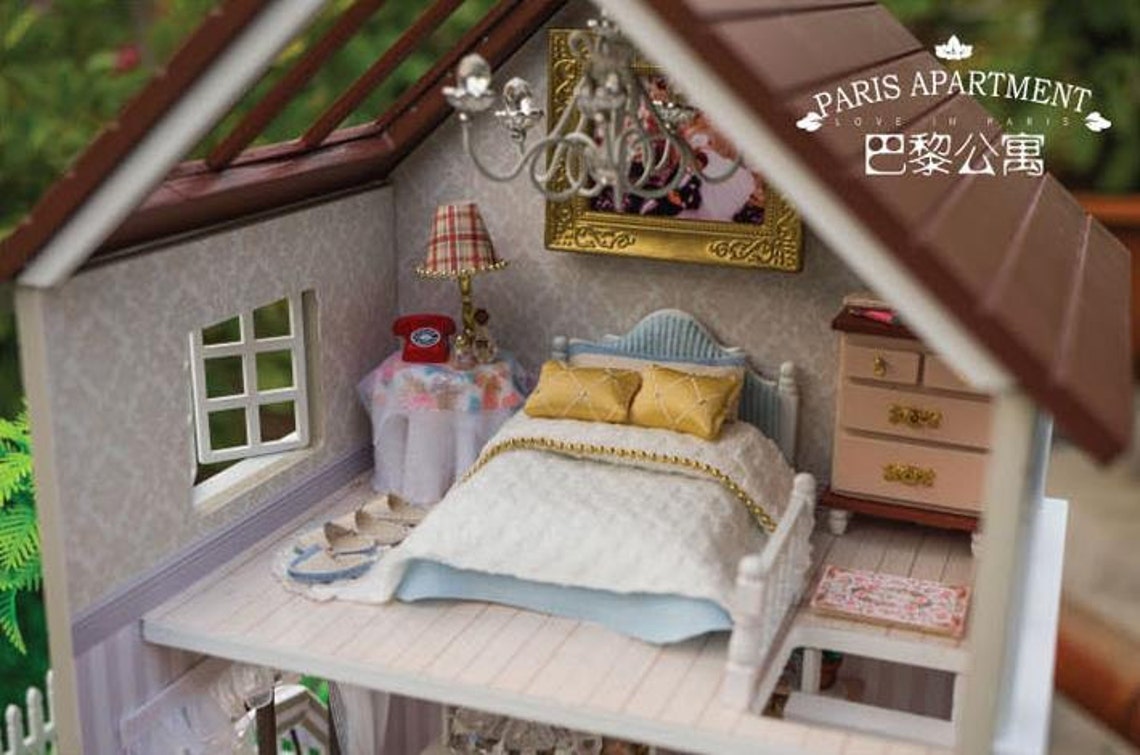Paris Apartment Dollhouse DIY Kit Miniature Dollhouse DIY - Etsy