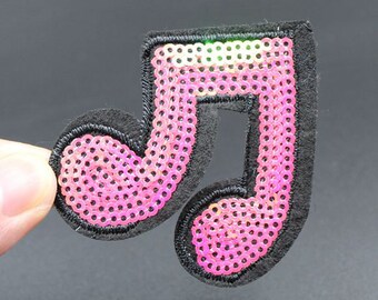 Name on a Music Note Embroidery Designs, Patch Custom Made - Etsy
