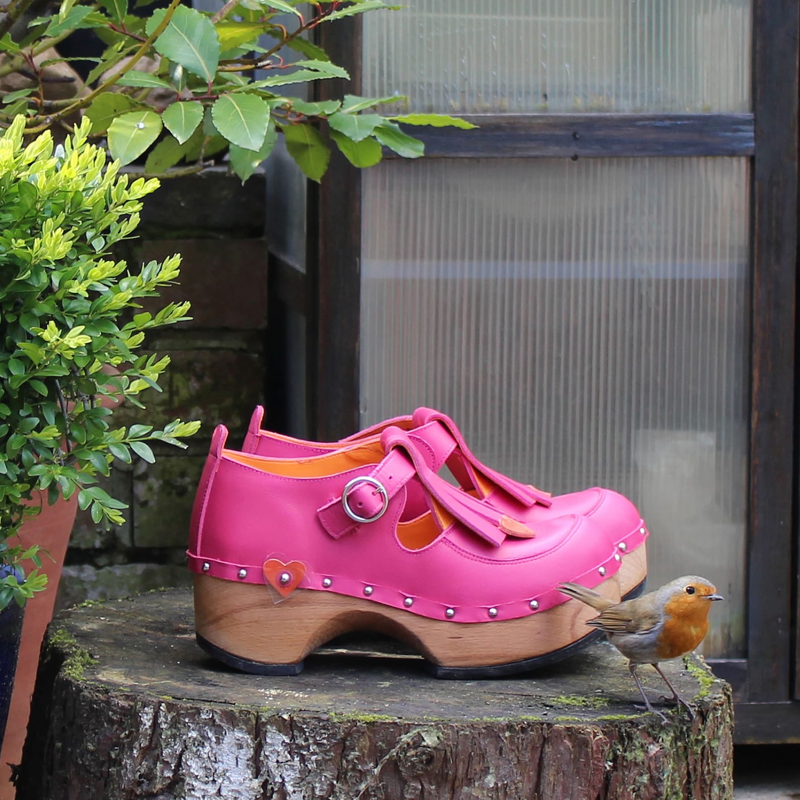 Pink Heart Fringe Clog - Etsy