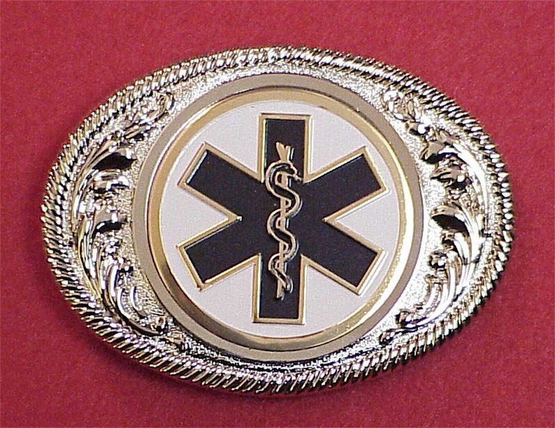 Paramedic ....999 Silver Plated Belt Buckle New in the Box - Etsy