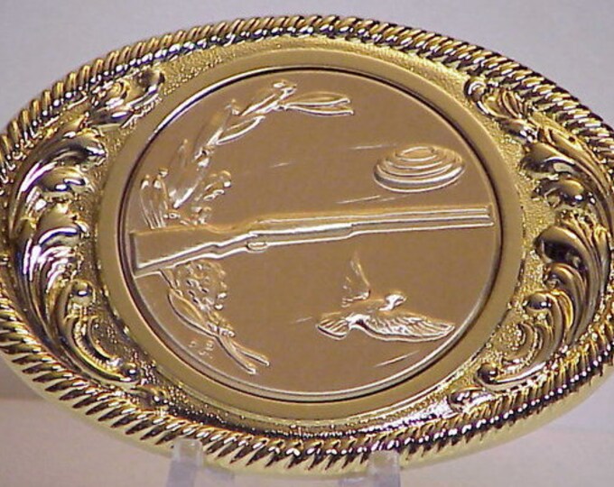Trap Shoot, Skeet Shoot and Sporting Clays Belt Buckles 24kt GOLD Plate ...