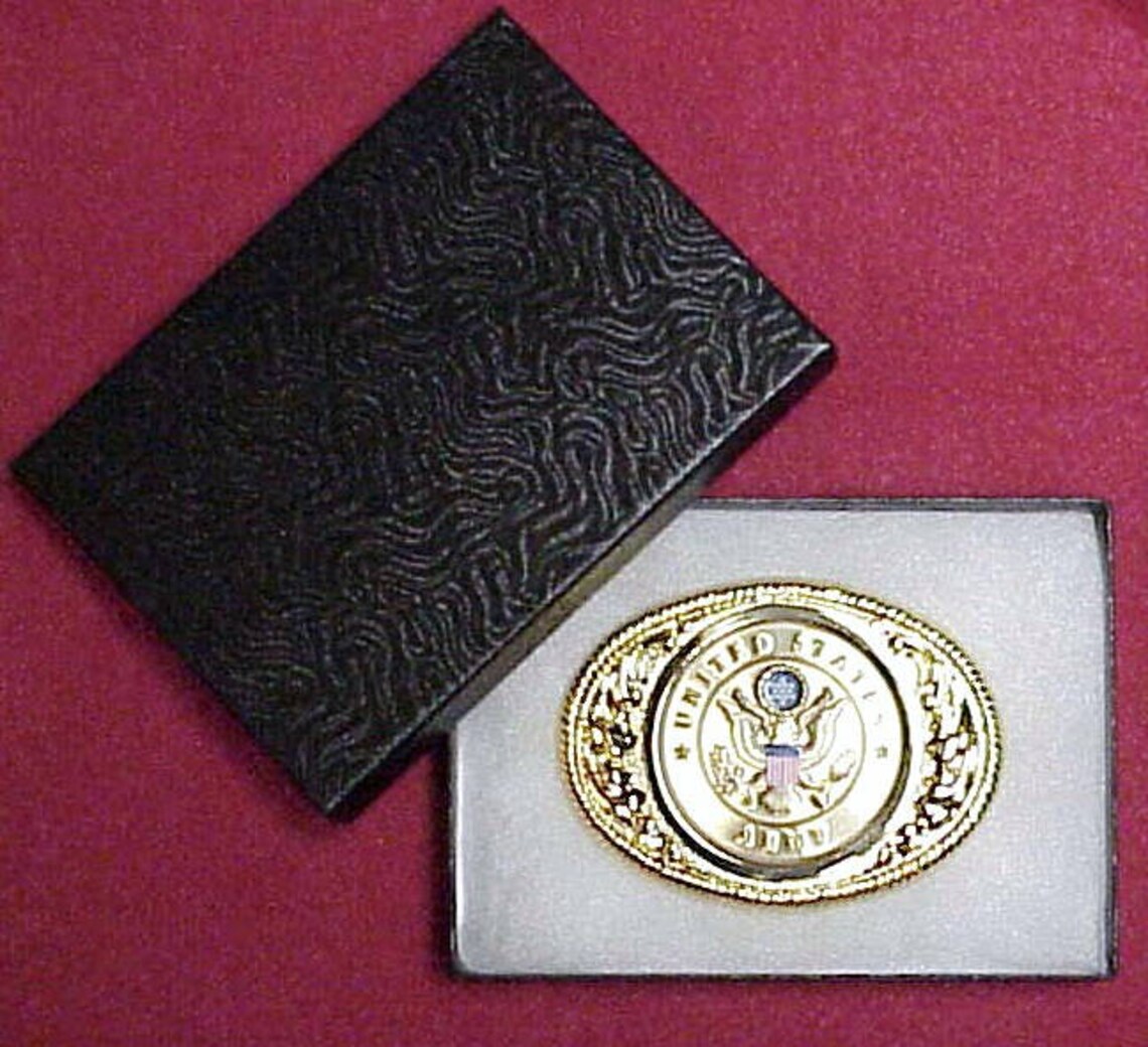 United States Army .24KT Gold Plated Military Belt Buckle New - Etsy