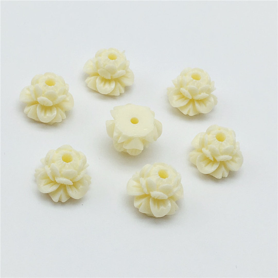 30 Pcs Lotus Flower Beads , Lotus Flower Jewelry , Lotus Flower Spacer ...