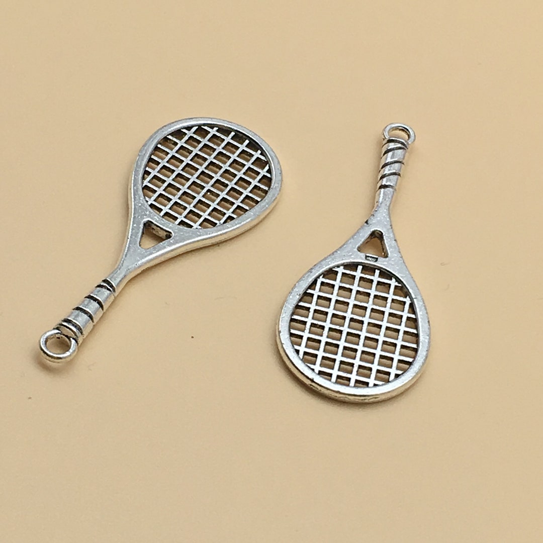 30pcs Double Sided Tennis Racket Charms , Tennis Charms , Tennis ...