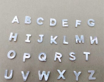 Mother of Pearl Alphbet Charms Mother of Pearl Alphabet - Etsy