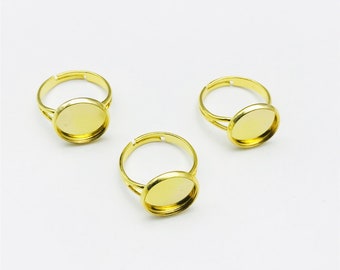 Gold Blank Bezel Ring - Etsy