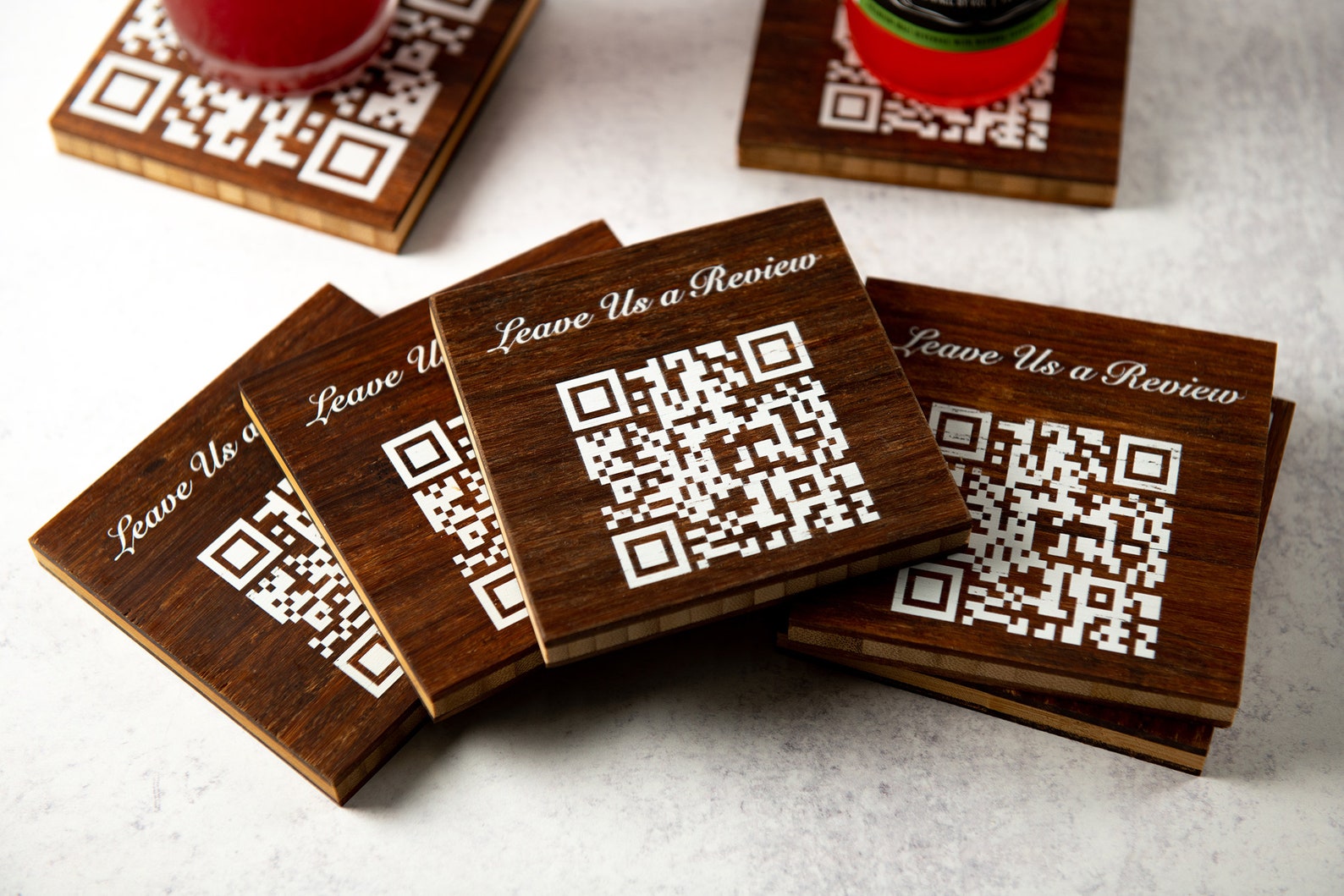 QR Code Wood Coasters - Etsy