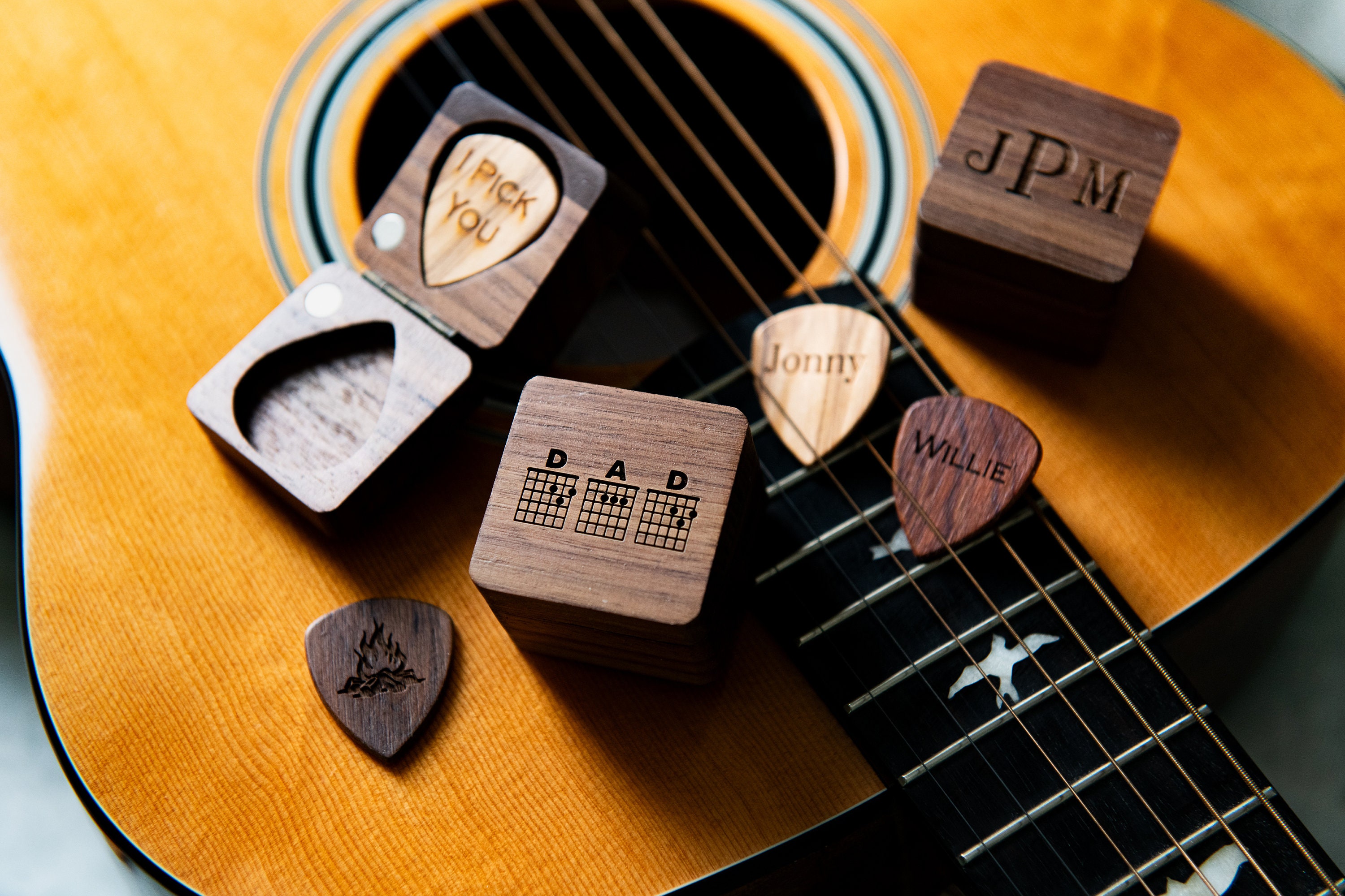 Personalized Guitar Picks With Case - Etsy