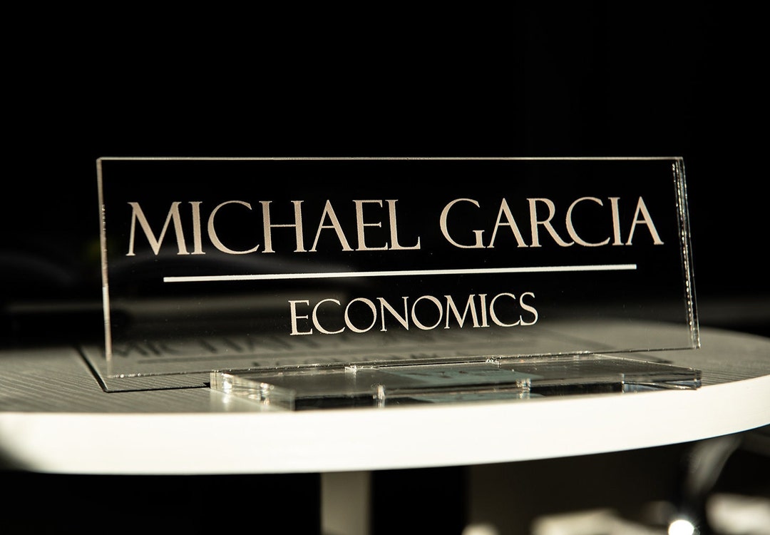 Acrylic Desk Name Plate - Personalized Custom Print - Etsy