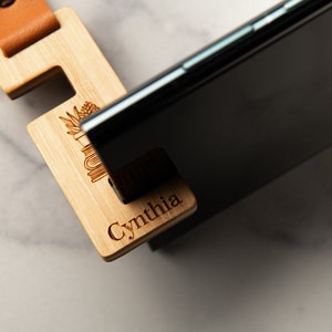 Personalized Wood Phone Stand Keychain - Etsy