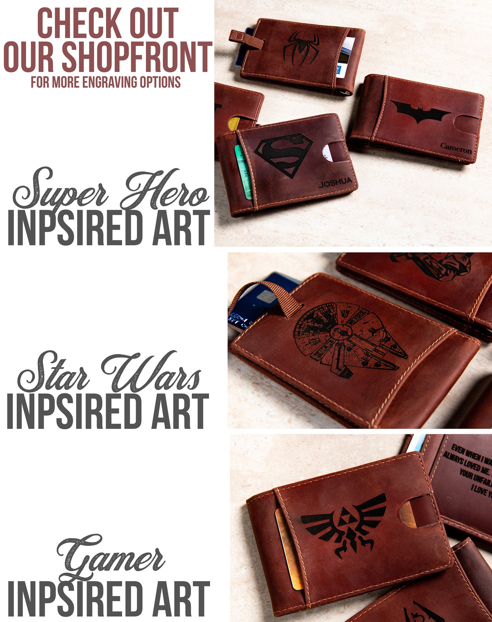 Slim Concealed Pocket Distressed Leather Wallet the Cedar Key Wallet by ...