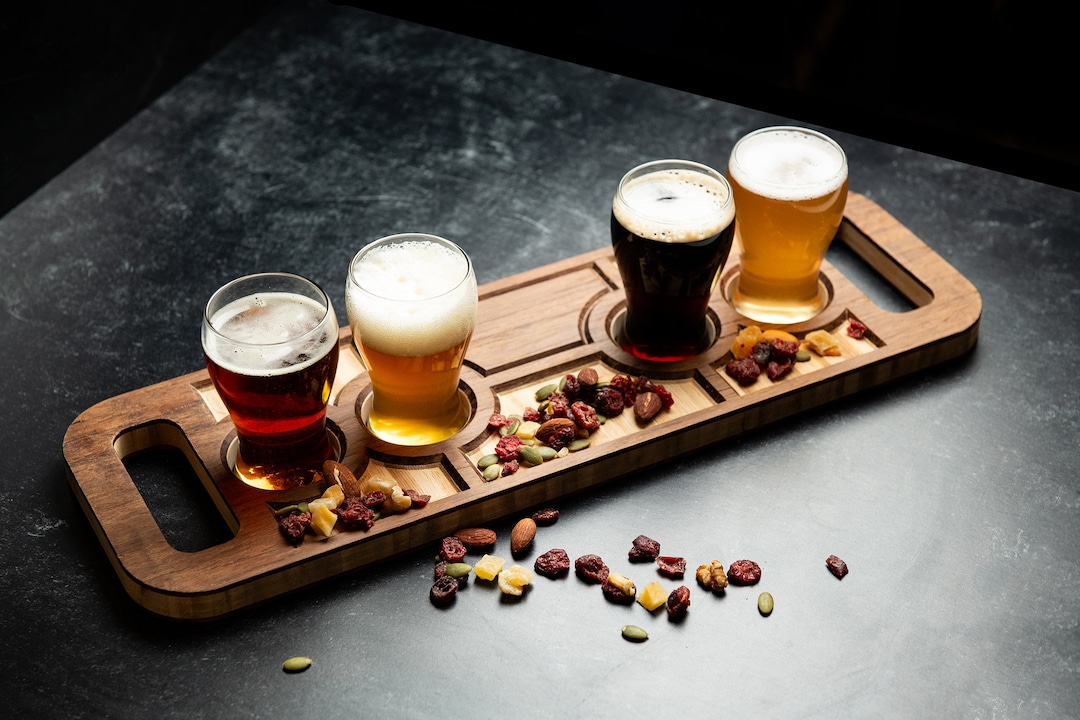 Personalized Beer Flight Tray With Optional Beer Glasses - Etsy