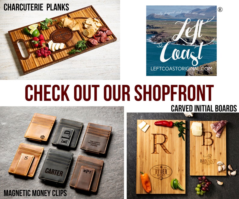 Minimalist Initial Board by Left Coast Original - Etsy