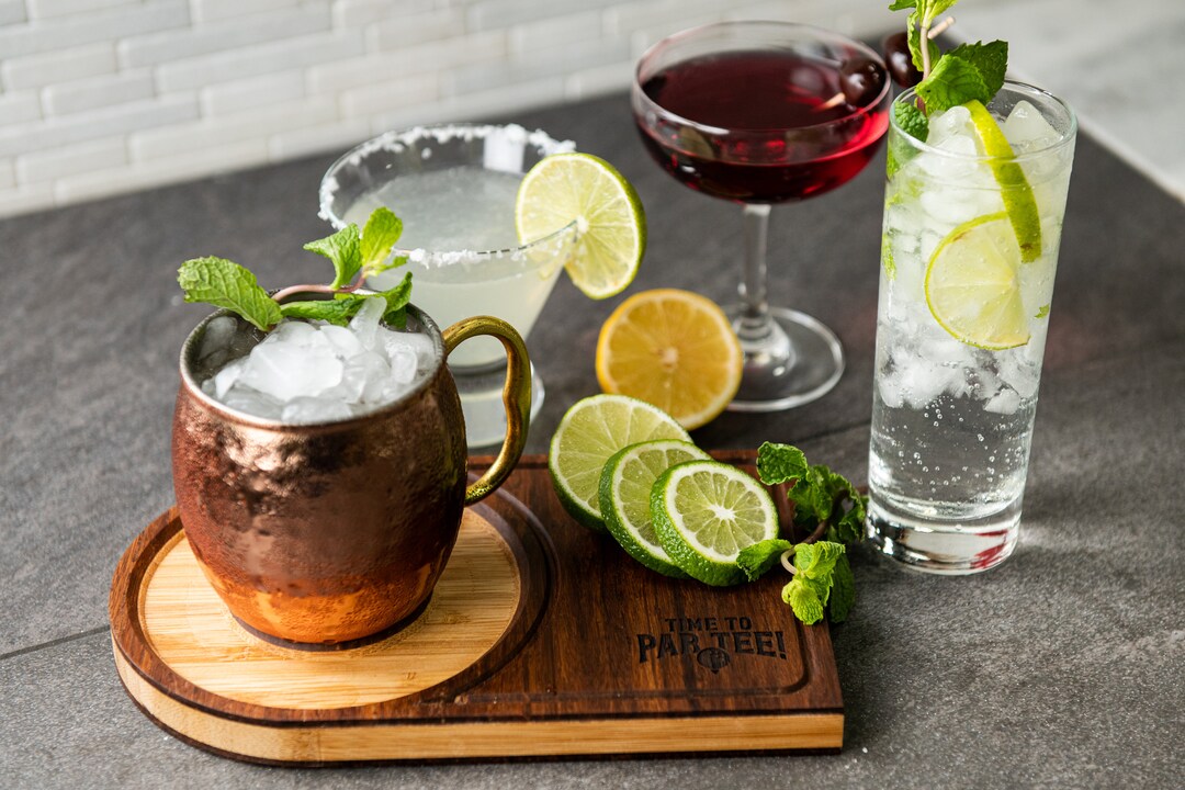 Personalized Cocktail and Decanter Trays/boards - 4 Styles and Gift ...