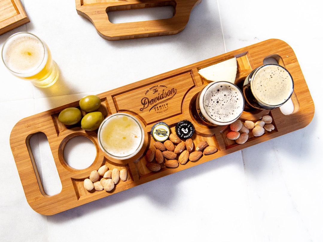 Personalized Beer Flight Tray With Optional Beer Glasses - Etsy