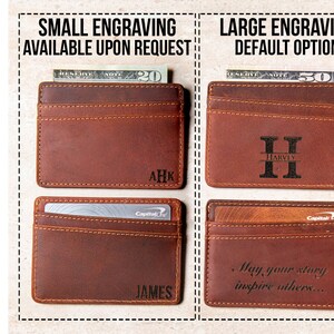 Personalized Ultra Slim Minimalist Leather Wallet - the Boca Wallet by ...