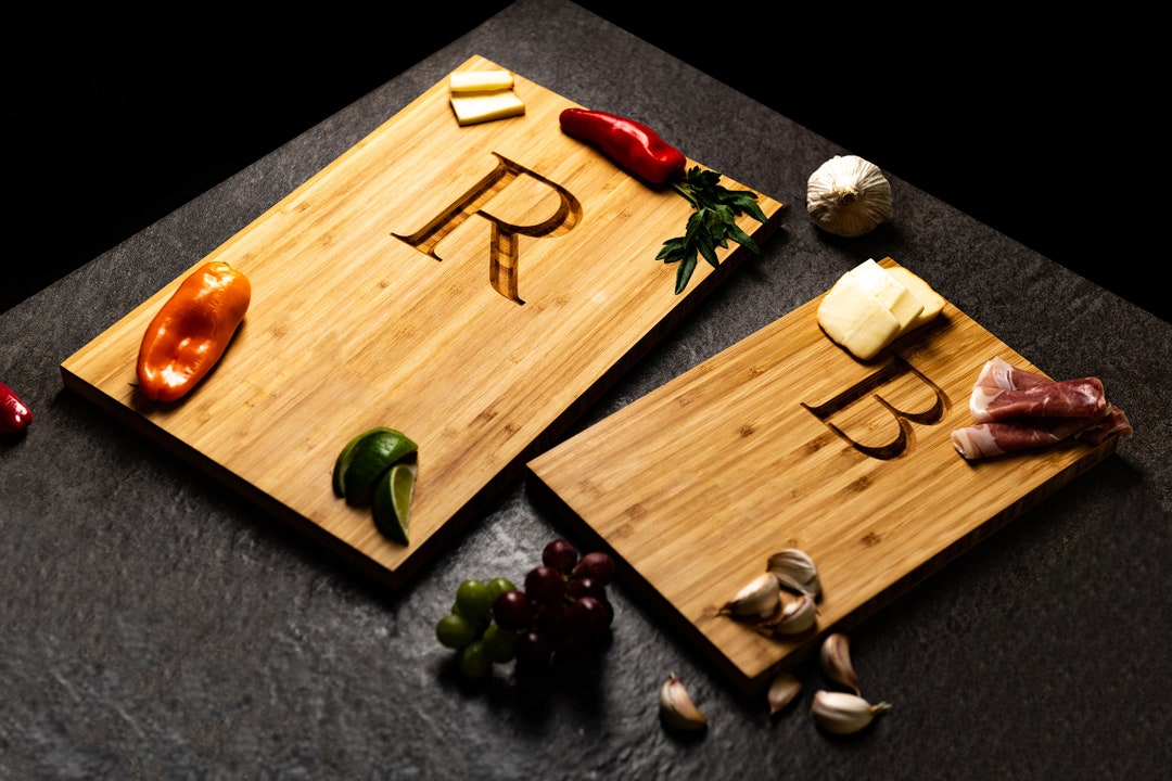 Minimalist Carved Initial Cutting Board - Etsy