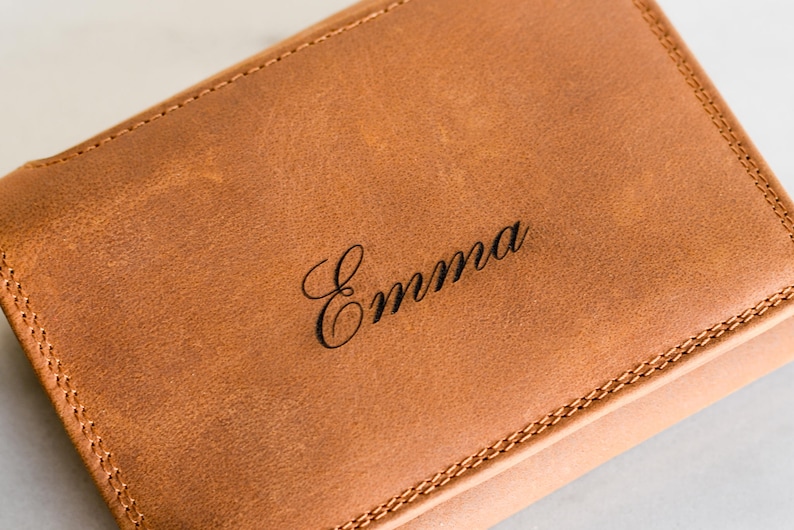 Personalized, Engraved Womans Leather Wallet the Palm Beach by Left ...