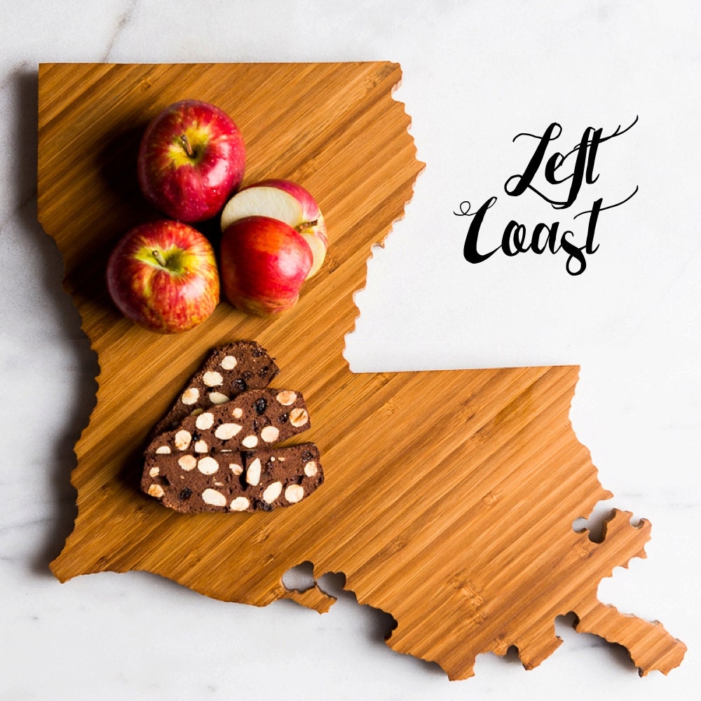 Personalized Louisiana State Shaped Cutting Board by Left | Etsy