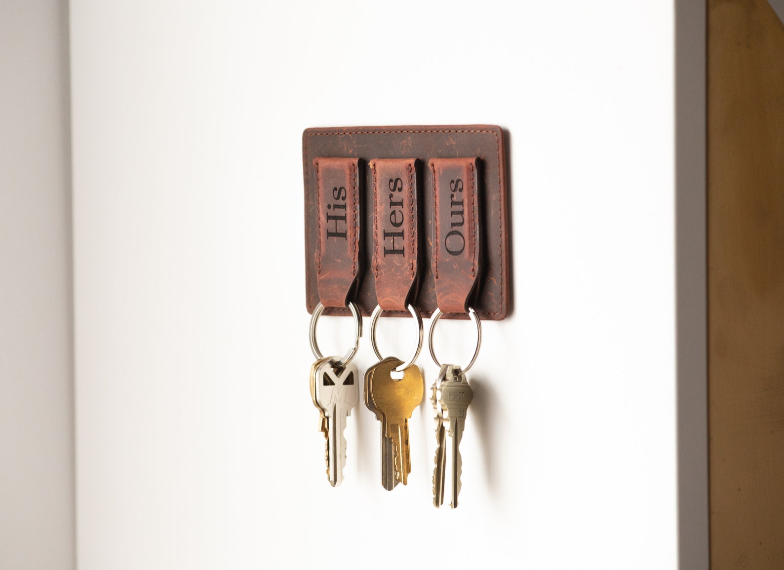 Personalized Wall Mounted Magnetic Leather Keychain - the Key West by ...
