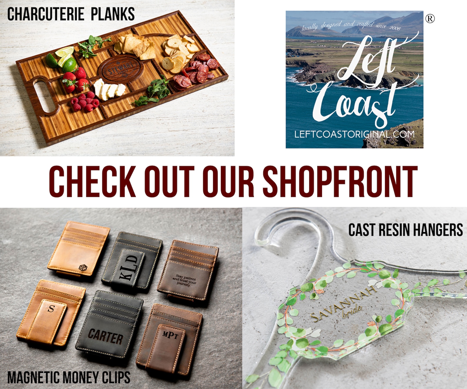 5 Shapes to Choose From Personalized Wooden Hanger the | Etsy