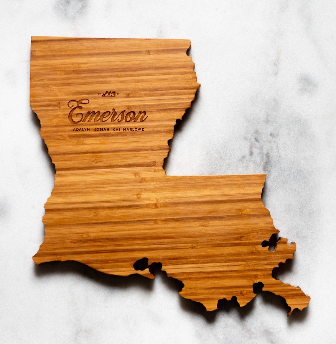 Personalized Louisiana State Shaped Cutting Board 16 Options - Etsy