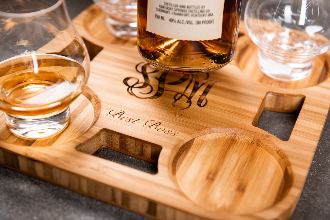 Personalized Cocktail and Decanter Trays/boards - 4 Styles and Gift ...