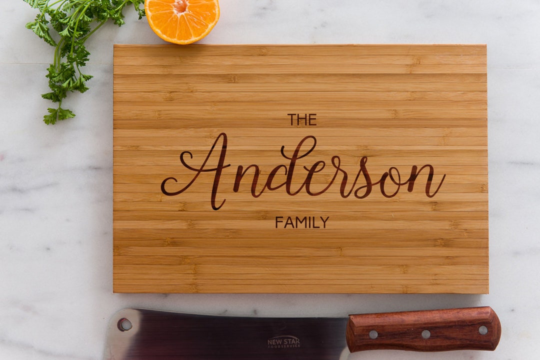 Personalized Family Name Engraved Cutting Board Design #109 - Etsy