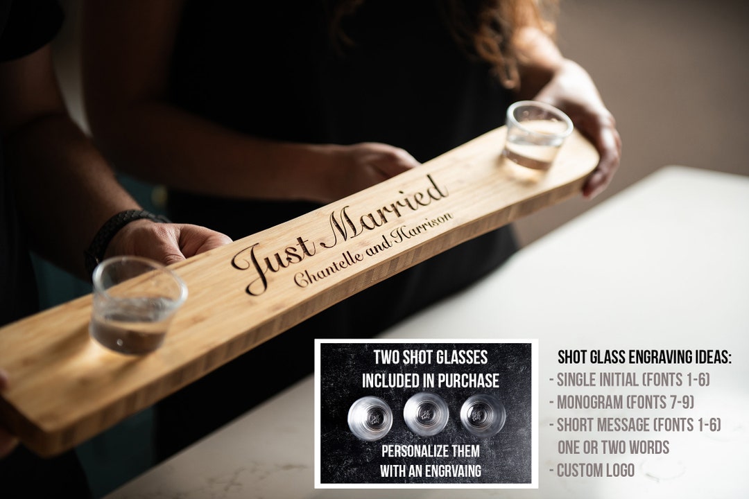 Personalized Wood Shot Plank, Ski Board for Shots, Two Person and ...