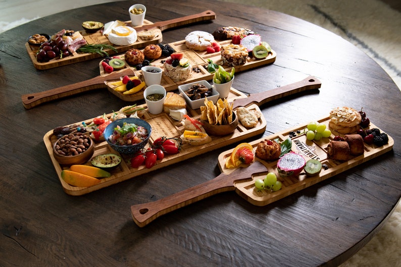 Personalized Tapas Board Serving Tray for Appetizers and Charcuterie ...