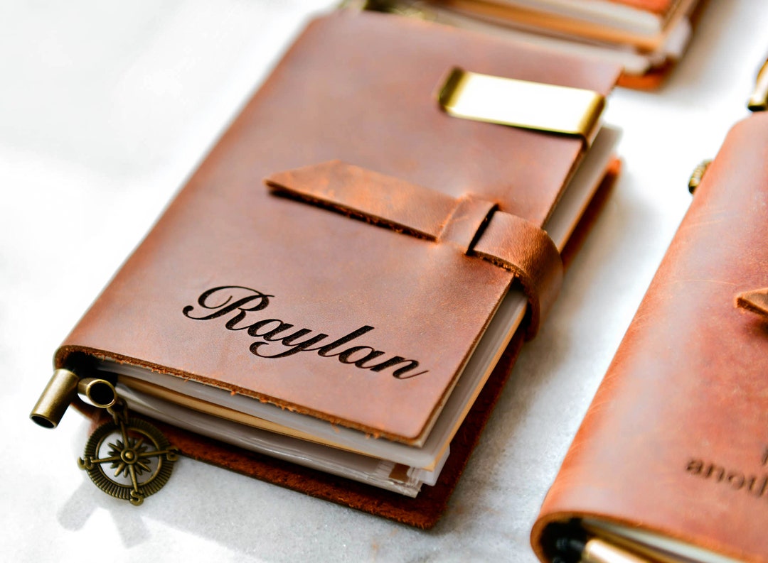Personalized Distressed Leather Journal by Left Coast Original - Etsy