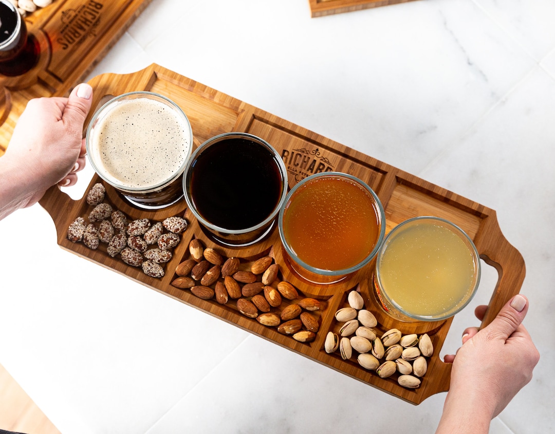 Personalized Beer Flight Tray With Optional Beer Glasses - Etsy