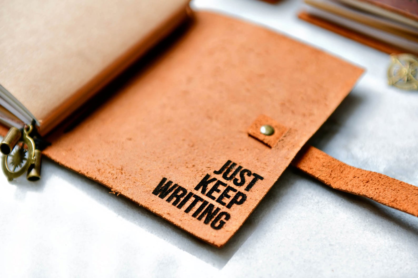 Personalized Distressed Leather Journal by Left Coast Original | Etsy