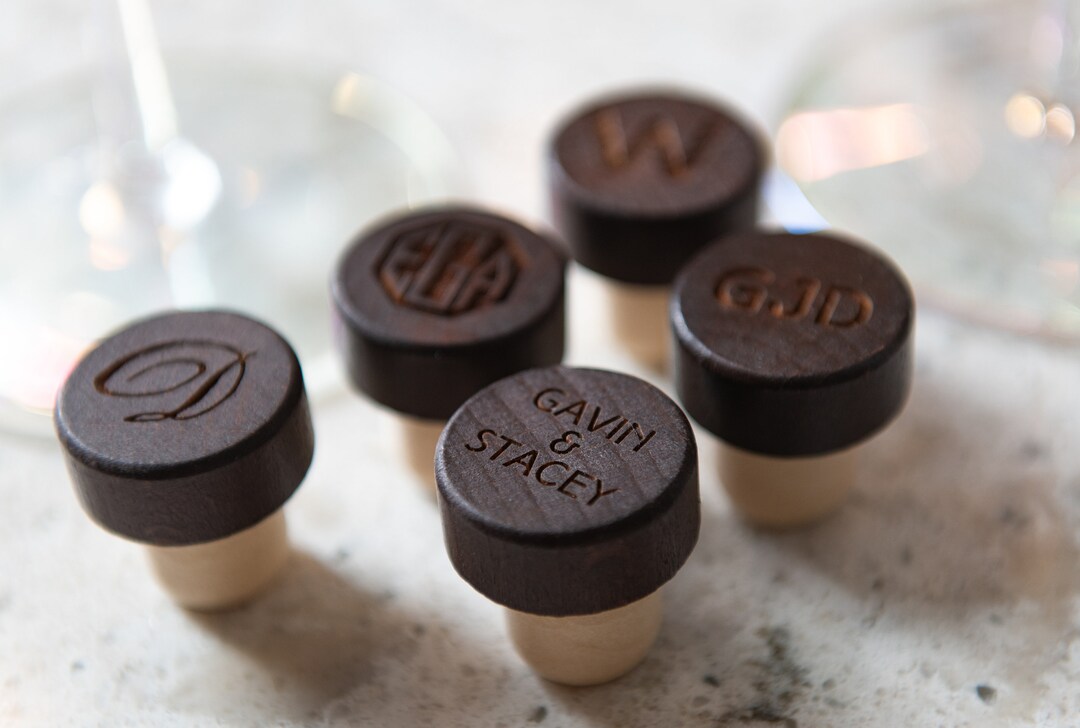 Personalized Wine Bottle Stoppers by Left Coast Original - Etsy