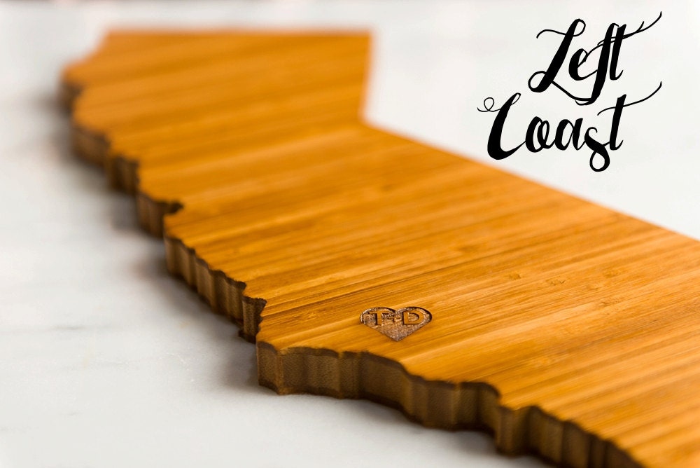 Personalized California Shaped Cutting Board - Etsy