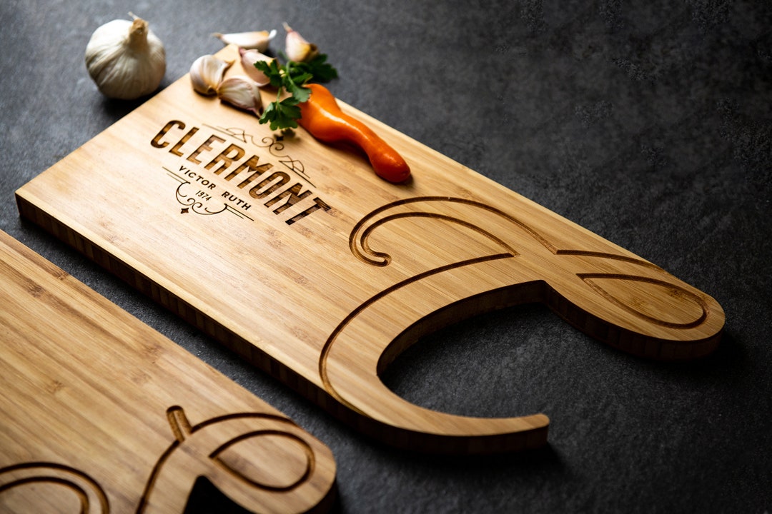 Personalized Family Initial Cutting Board by Left Coast Original - Etsy