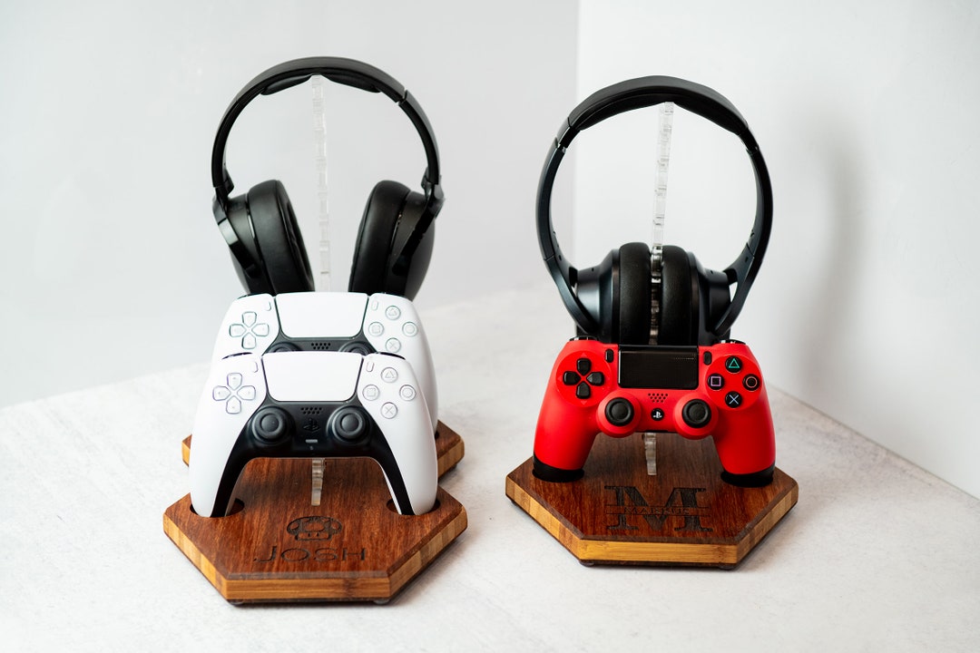 Personalized Wood Stand and Charging Station Gaming Controllers - Gift ...
