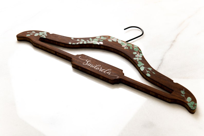 5 Shapes to Choose From Personalized Wooden Hanger Vine or - Etsy