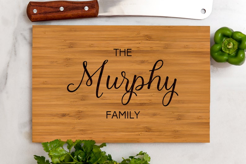 Personalized Family Name Engraved Cutting Board Design 109 | Etsy