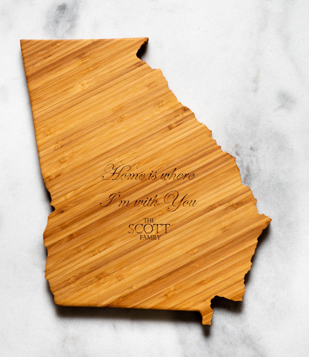 Personalized Georgia State Shaped Cutting Board | 16 Options - Etsy