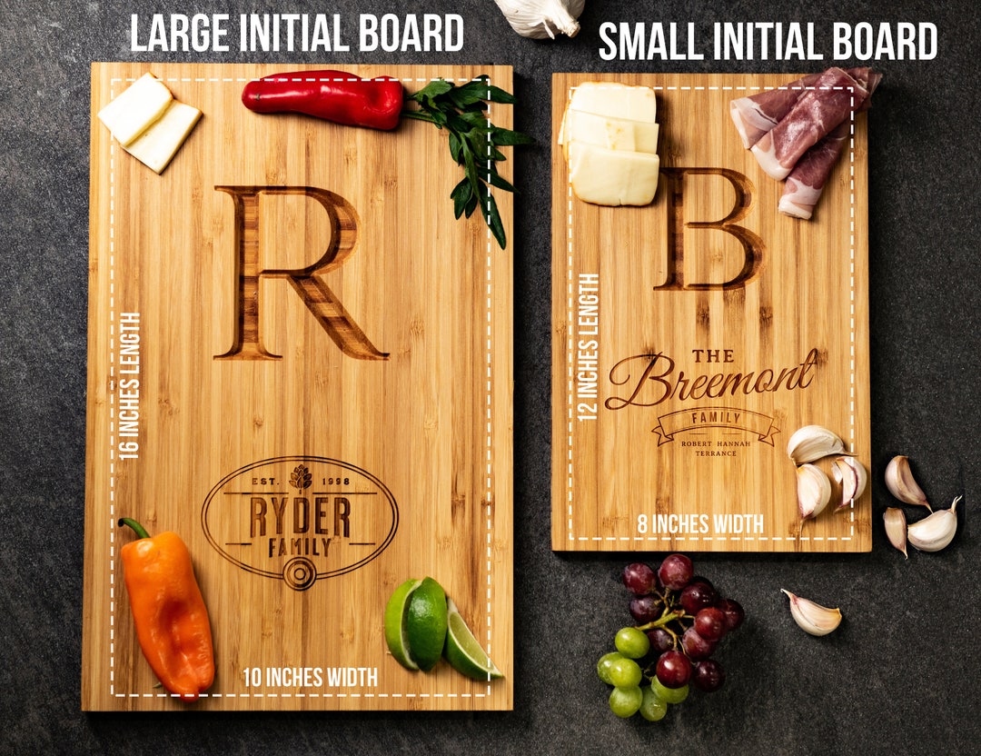 Carved Initial Board Personalized Cutting Board - Etsy