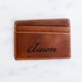 Personalized Ultra Slim Minimalist Leather Wallet the Boca - Etsy