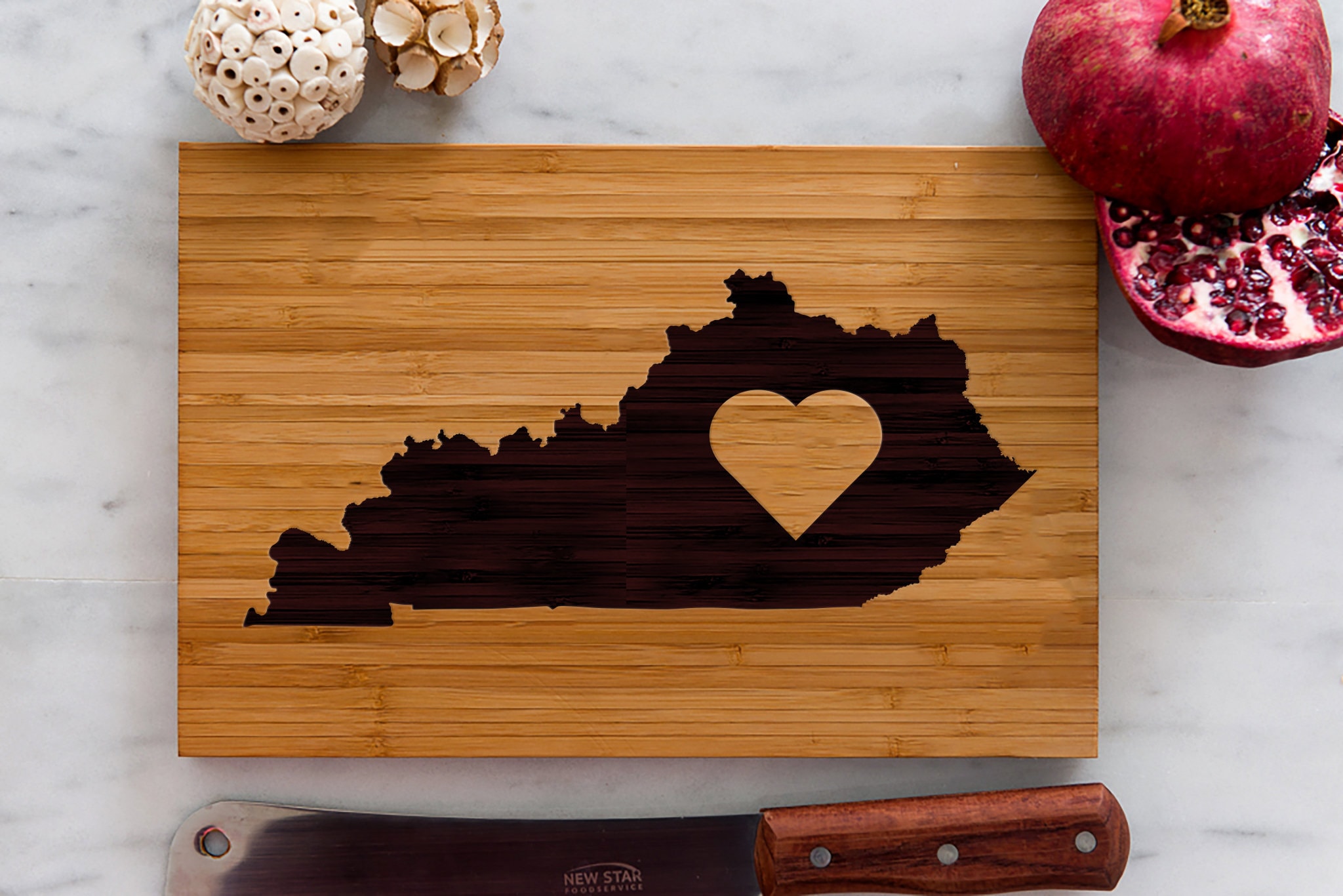 Personalized Kentucky State Engraved Cutting Board by Left Coast ...