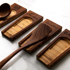 Personalized Wood Spoon Rest - Etsy